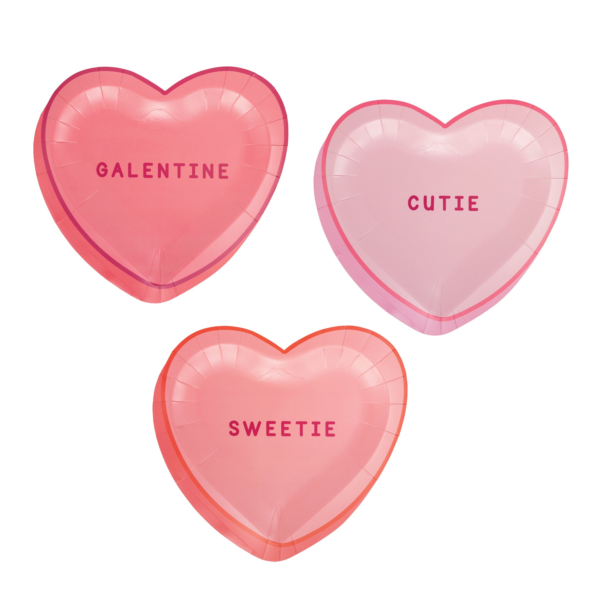 Pink Conversation Hearts Paper Plate Set (9 ct)| My Mind’s Eye.