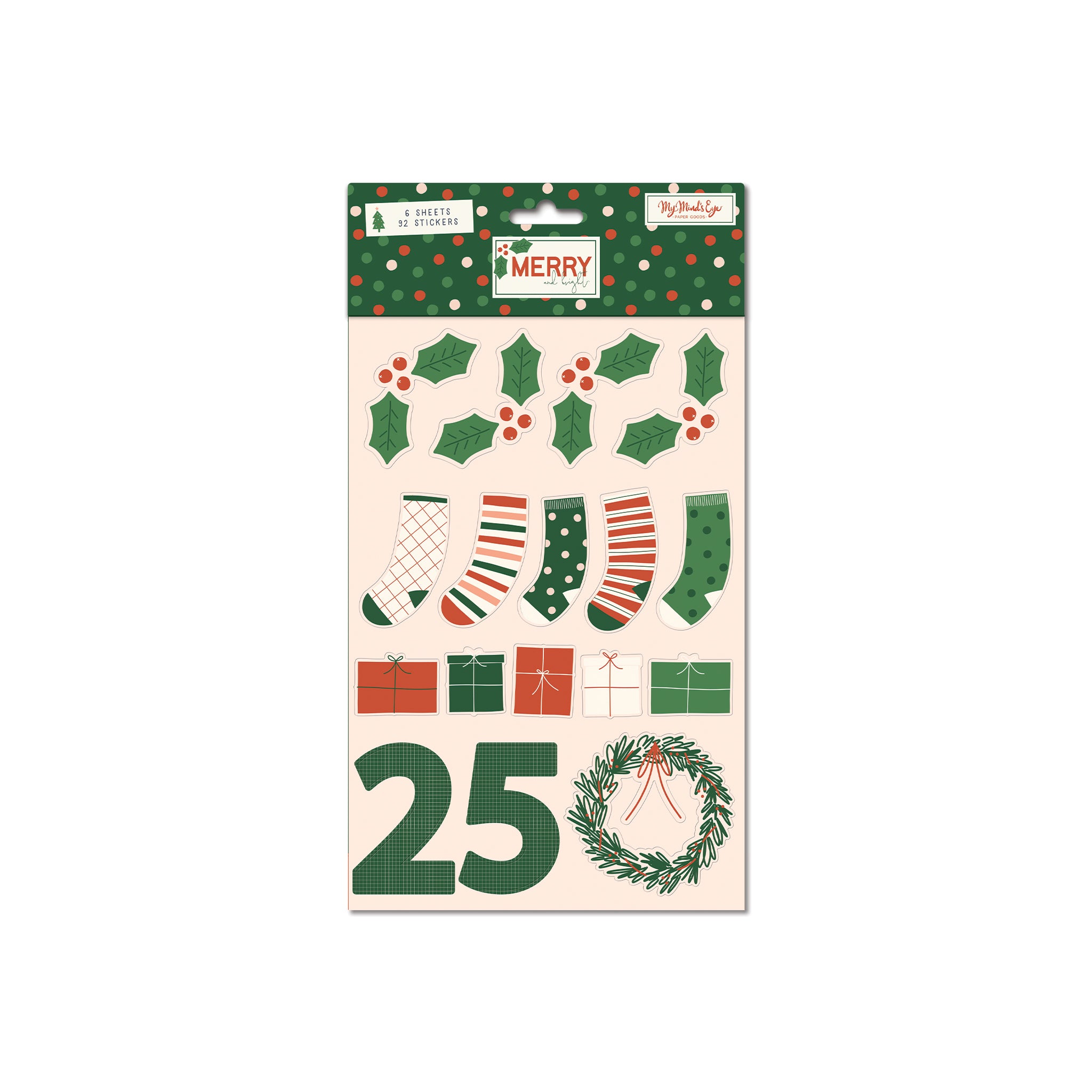 Merry & Bright Sticker Set | My Mind's Eye Paper Goods