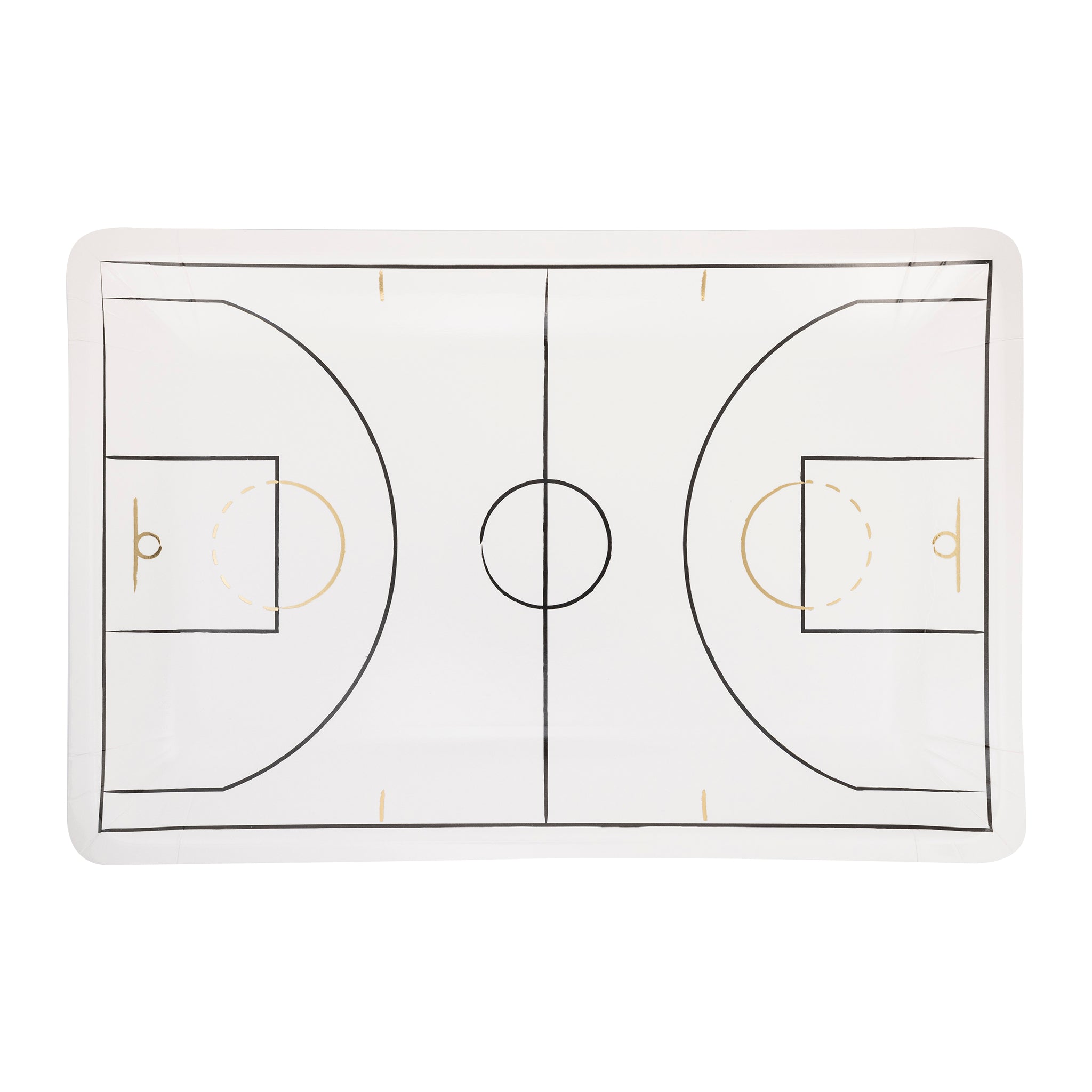 Basketball Court Shaped Paper Plate | My Mind's Eye Paper Goods
