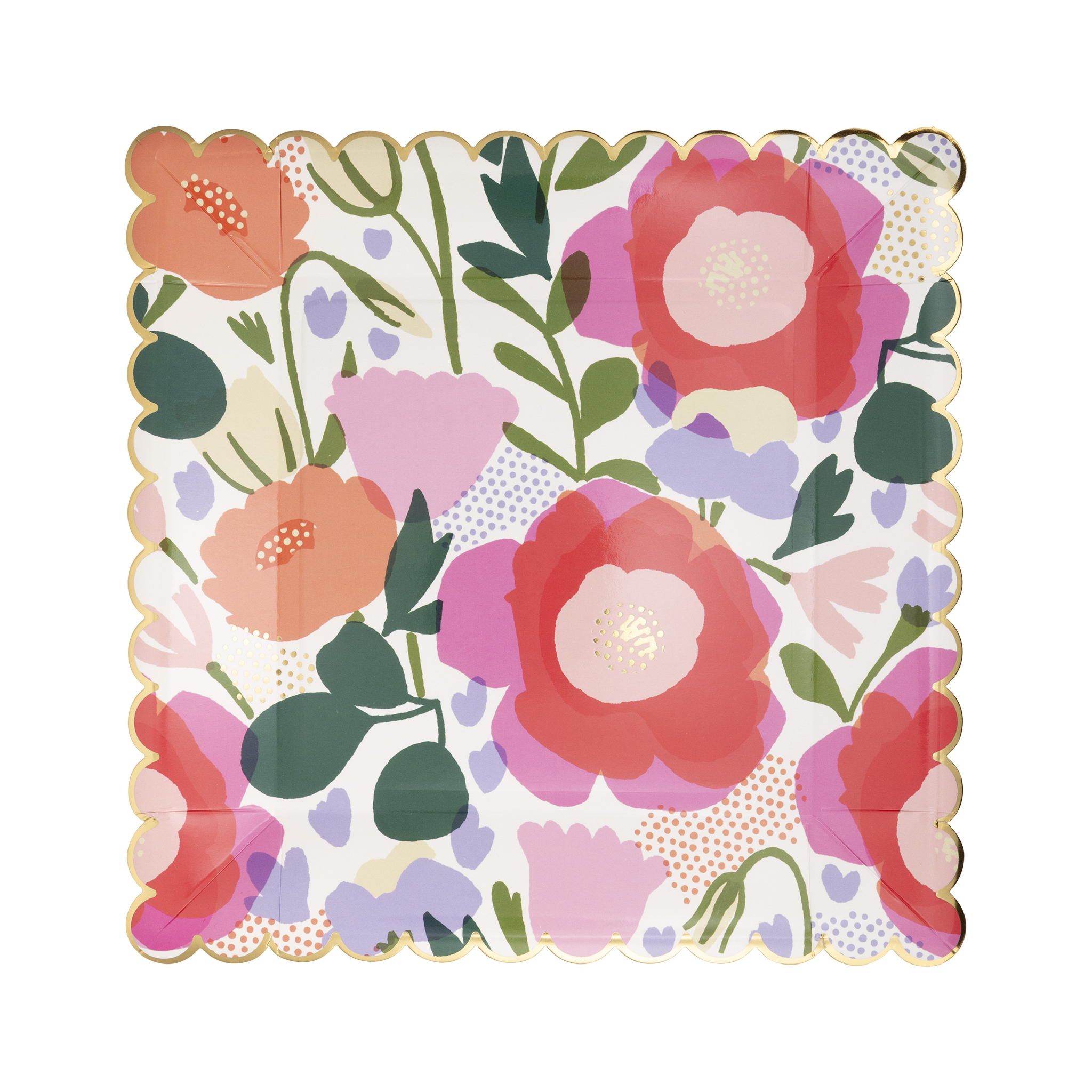 Floral Paper Plates for Elegant Party Tableware.