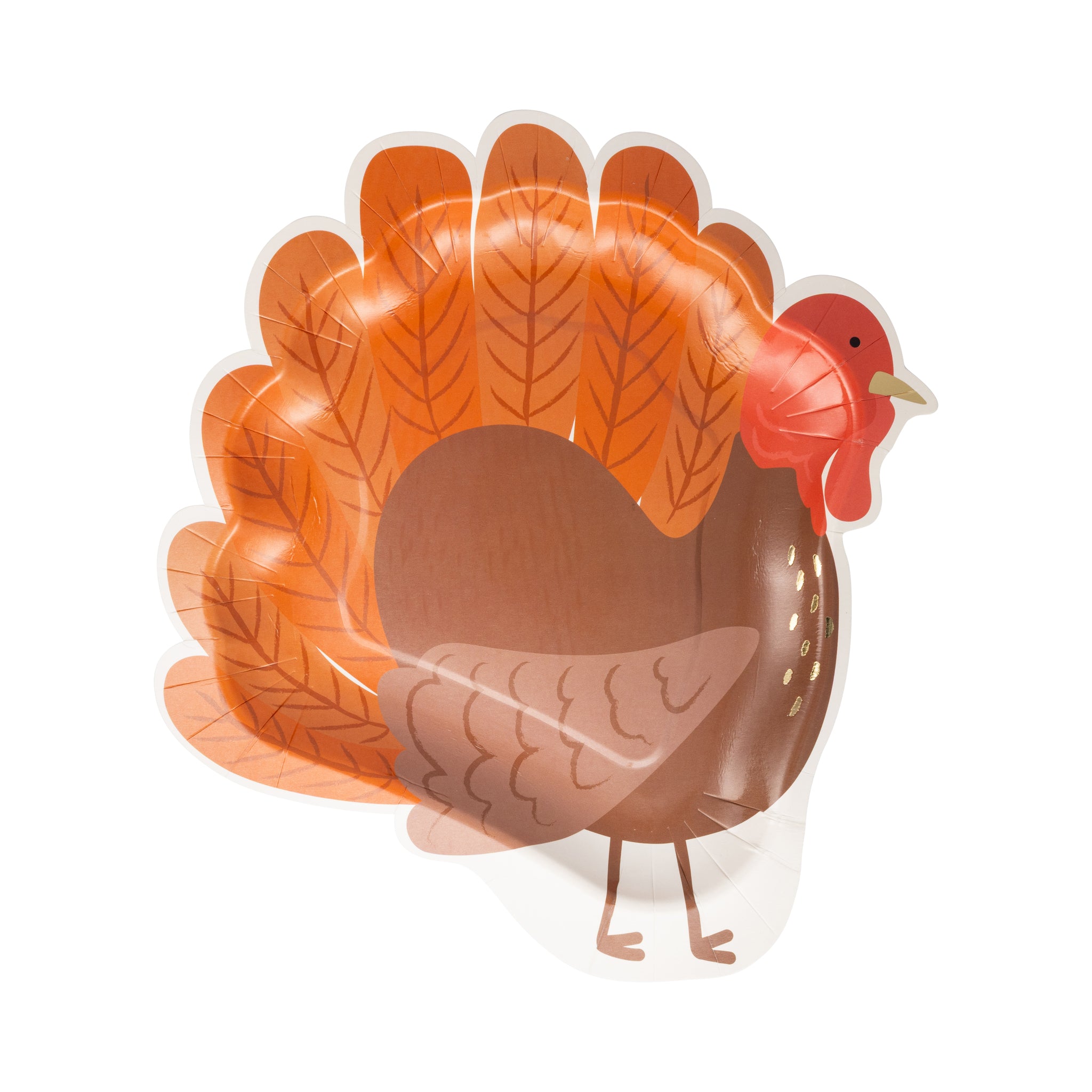 Turkey Shaped Paper Plate | Thanksgiving Party Plates.