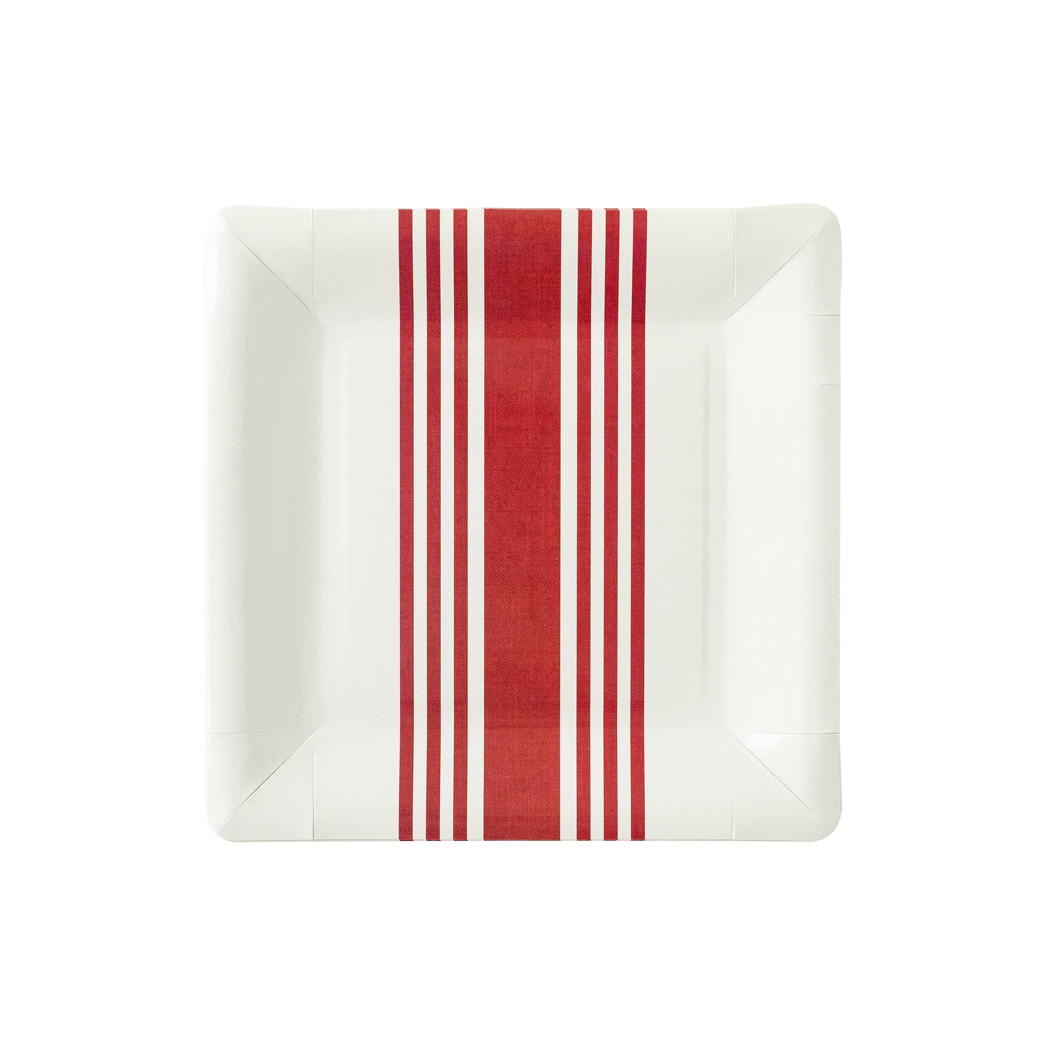 Hamptons Red Striped Square Plates | My Mind's Eye Paper Goods