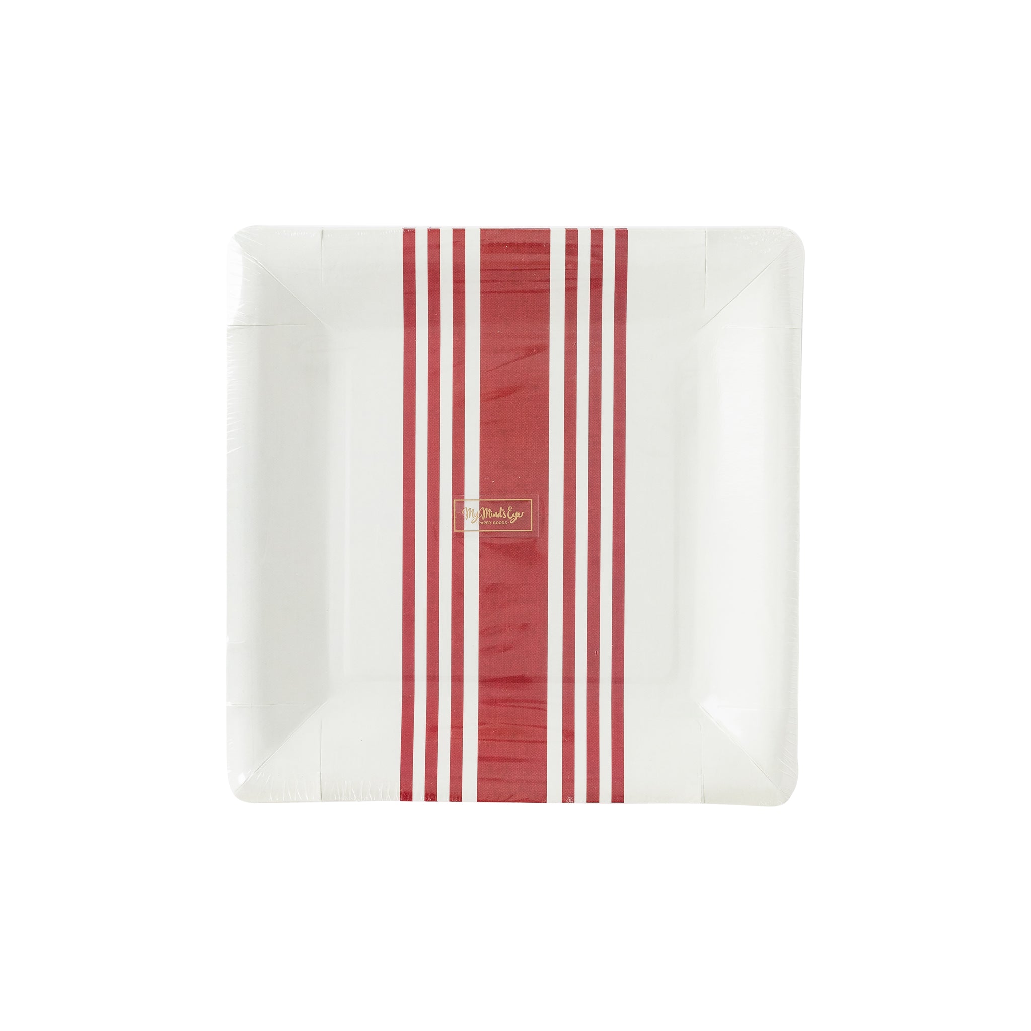 Red Striped Plates | My Mind's Eye – My Mind's Eye Paper Goods