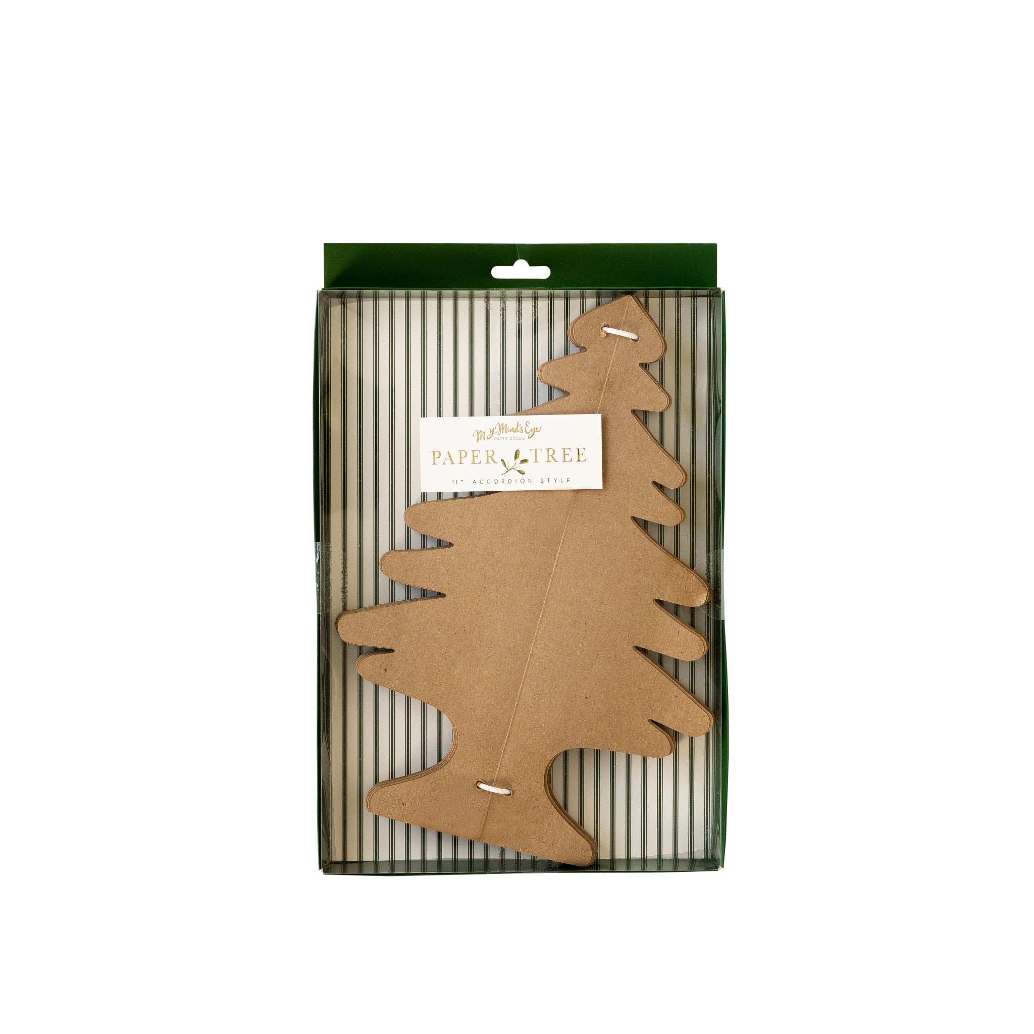 Christmas Memories Medium Kraft Paper Tree Decor.