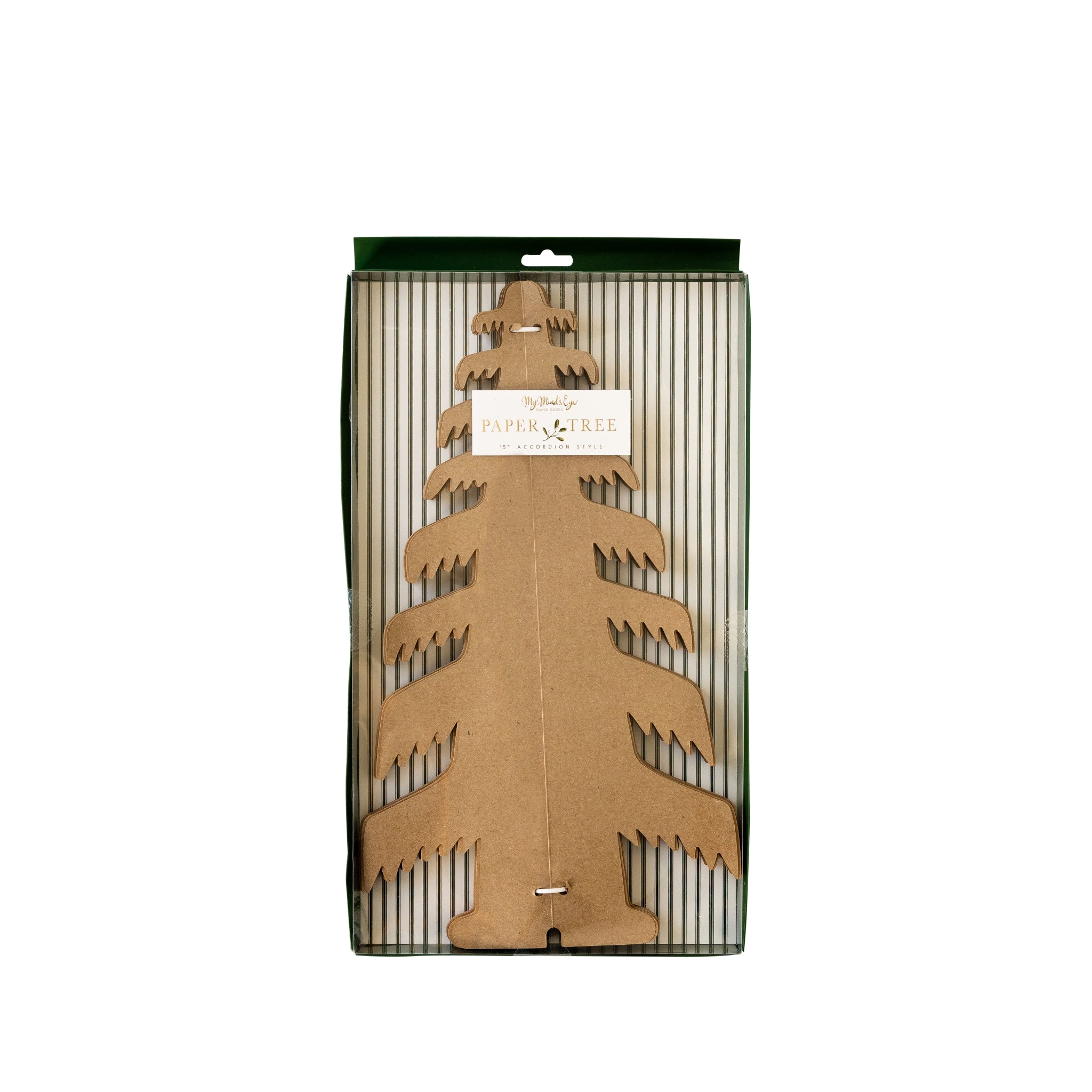 Christmas Memories Large Kraft Paper Tree Decor.