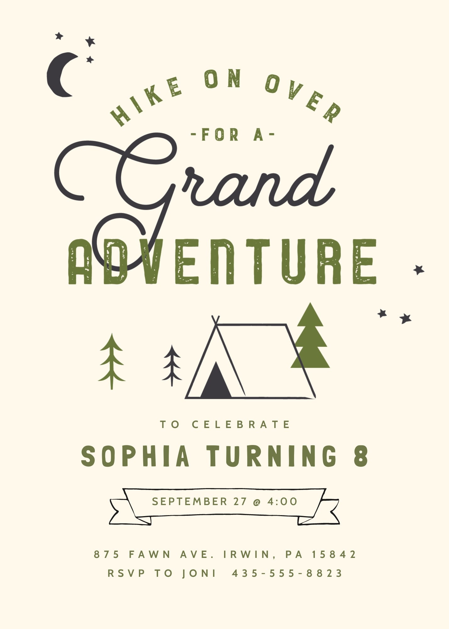 Free Adventure Customizable Birthday Invite | My Mind's Eye Paper Goods