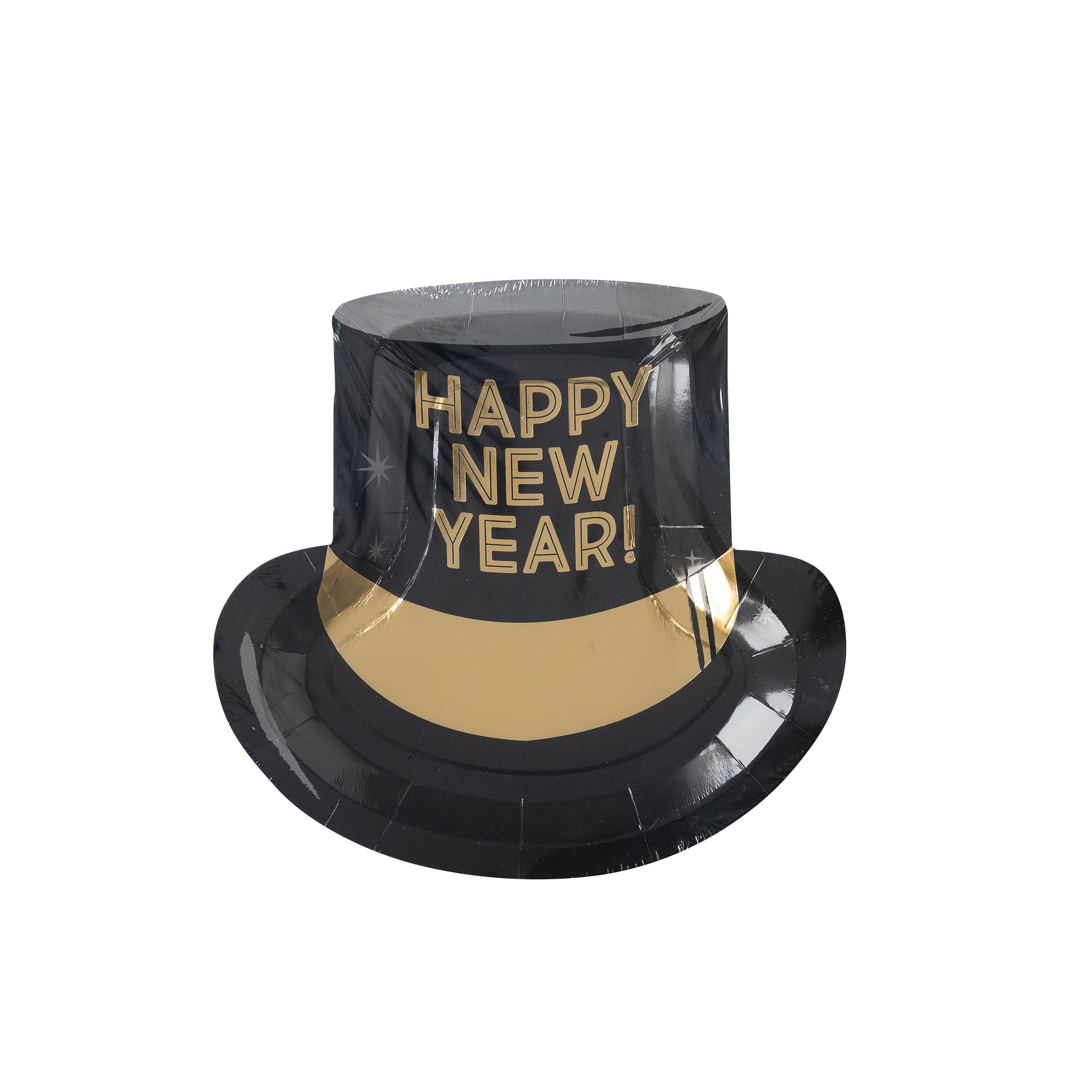 Happy New Year Hat Shaped Paper Plate.