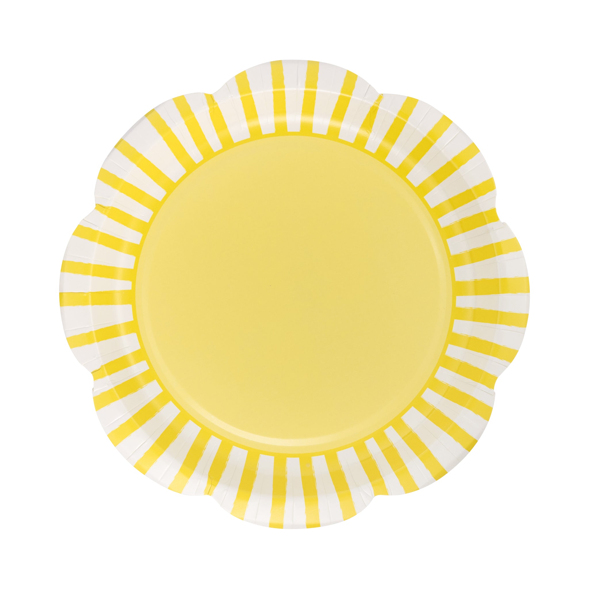 Yellow Striped Scallops 9" Plate | My Mind’s Eye.