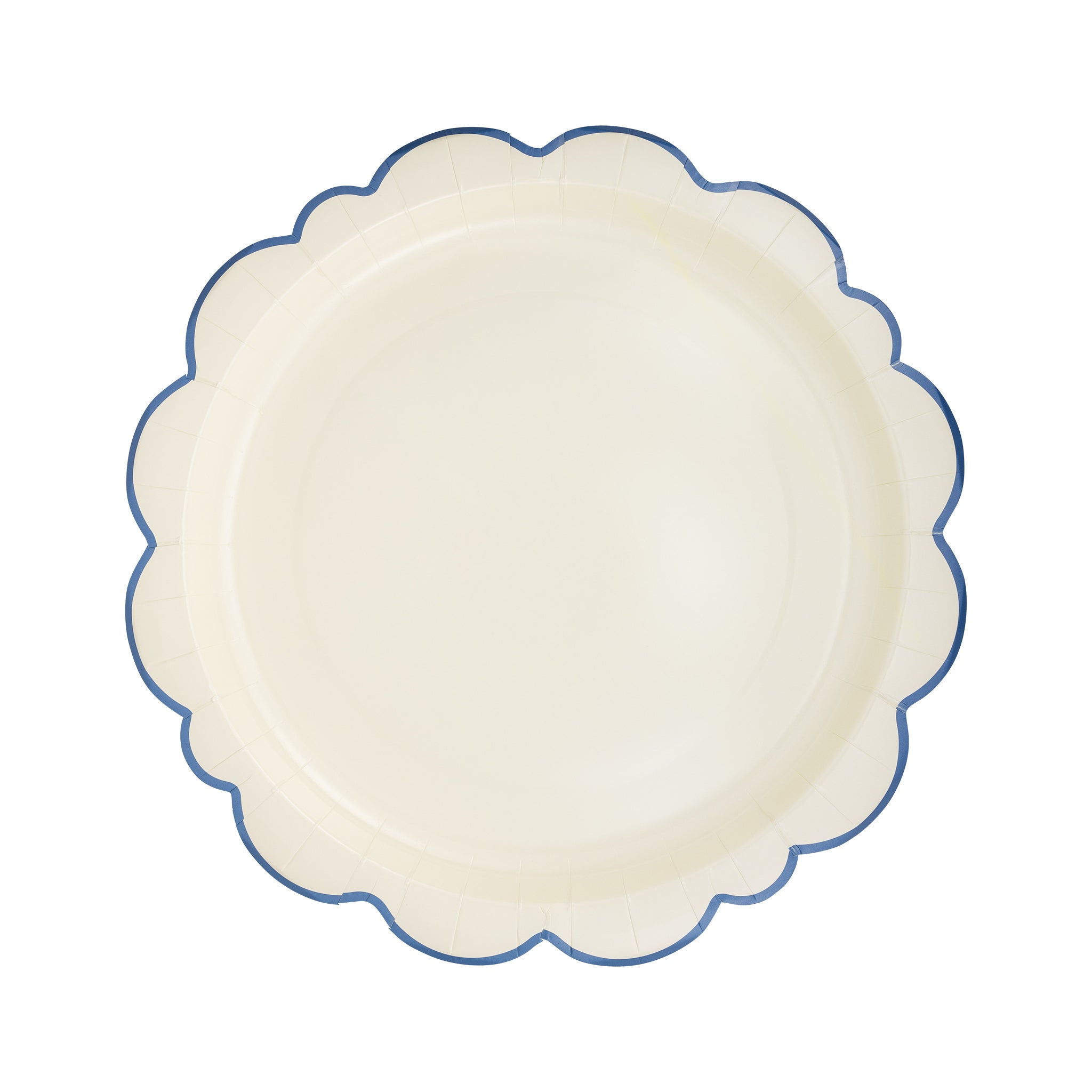 Pembroke Cream with Blue Edge 12" Paper Plate.