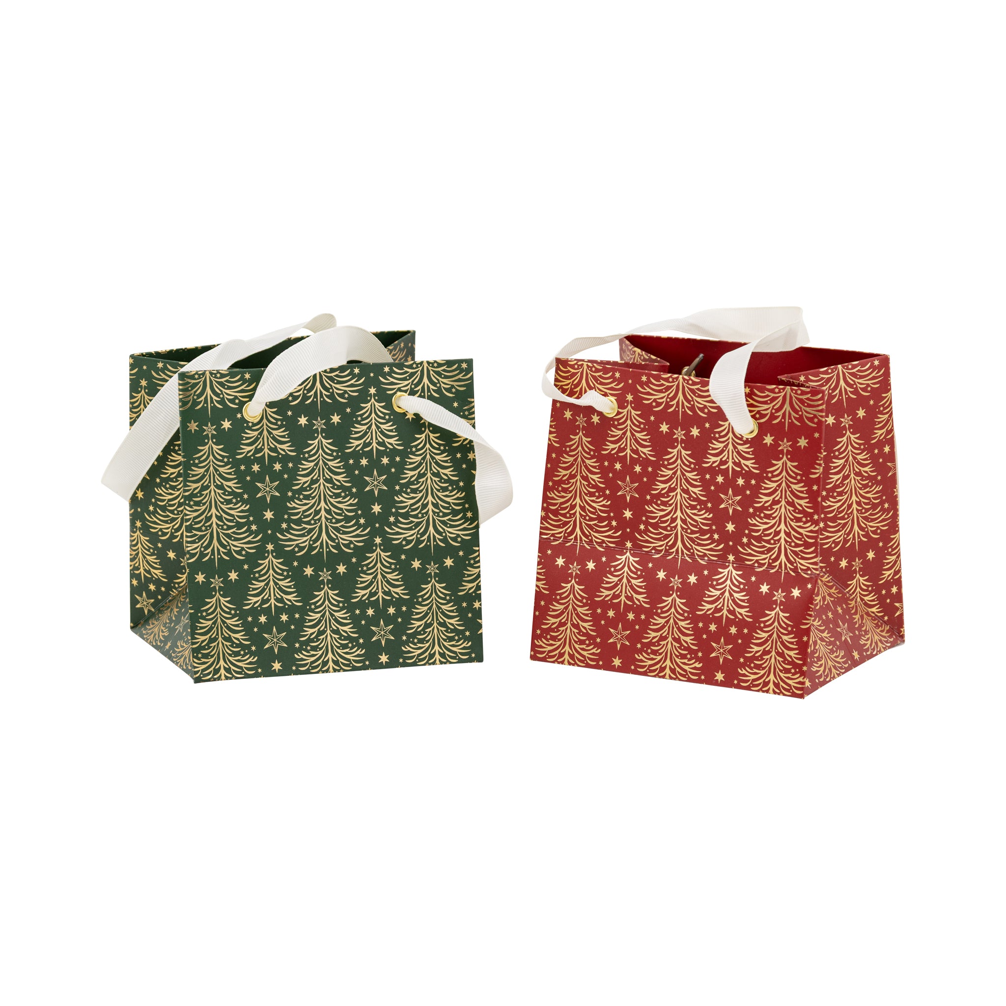 Gold Tree Christmas Gift Bag Set.