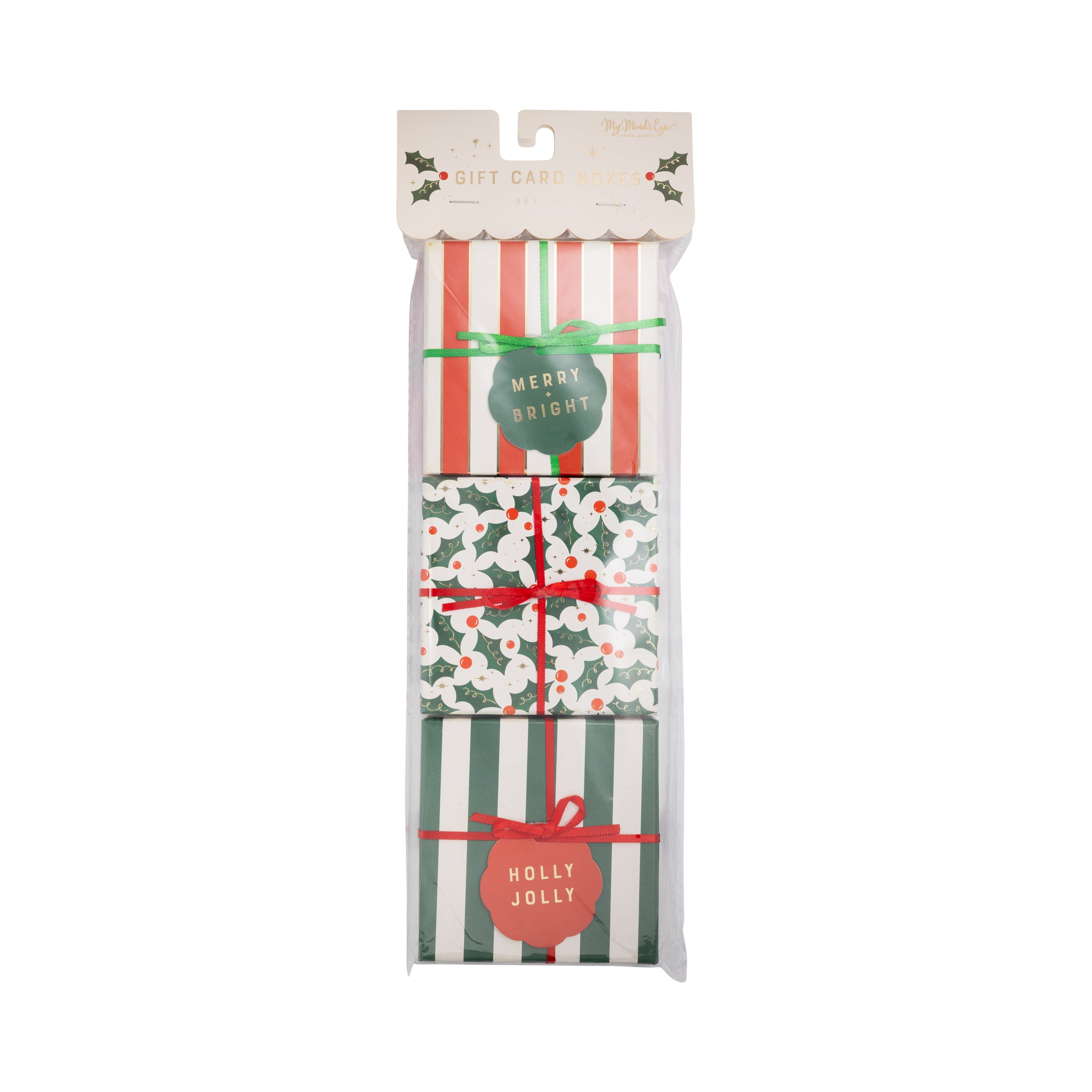 Traditional Stripes Gift Card Boxes.