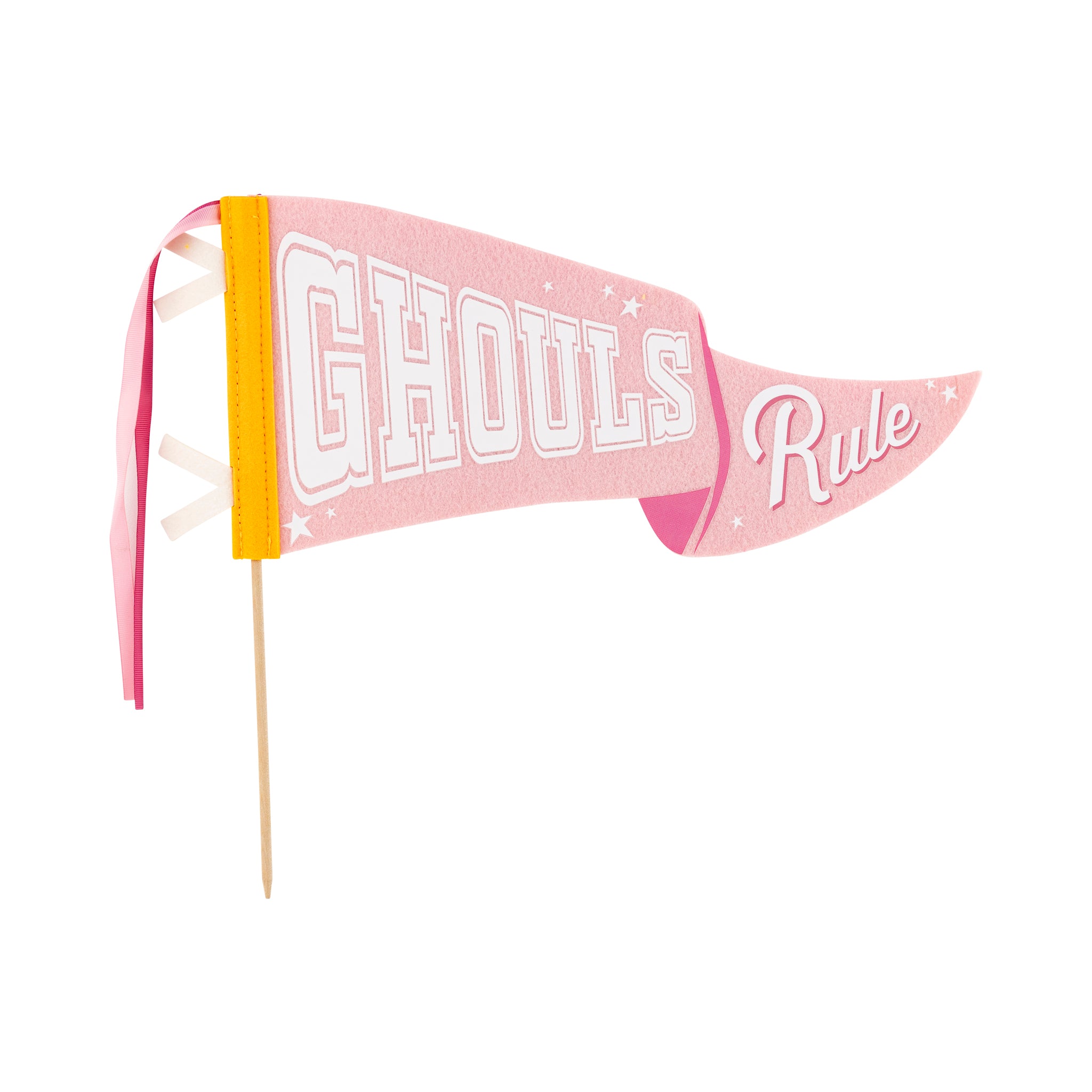 Ghouls Rule Felt Pennant Banner.