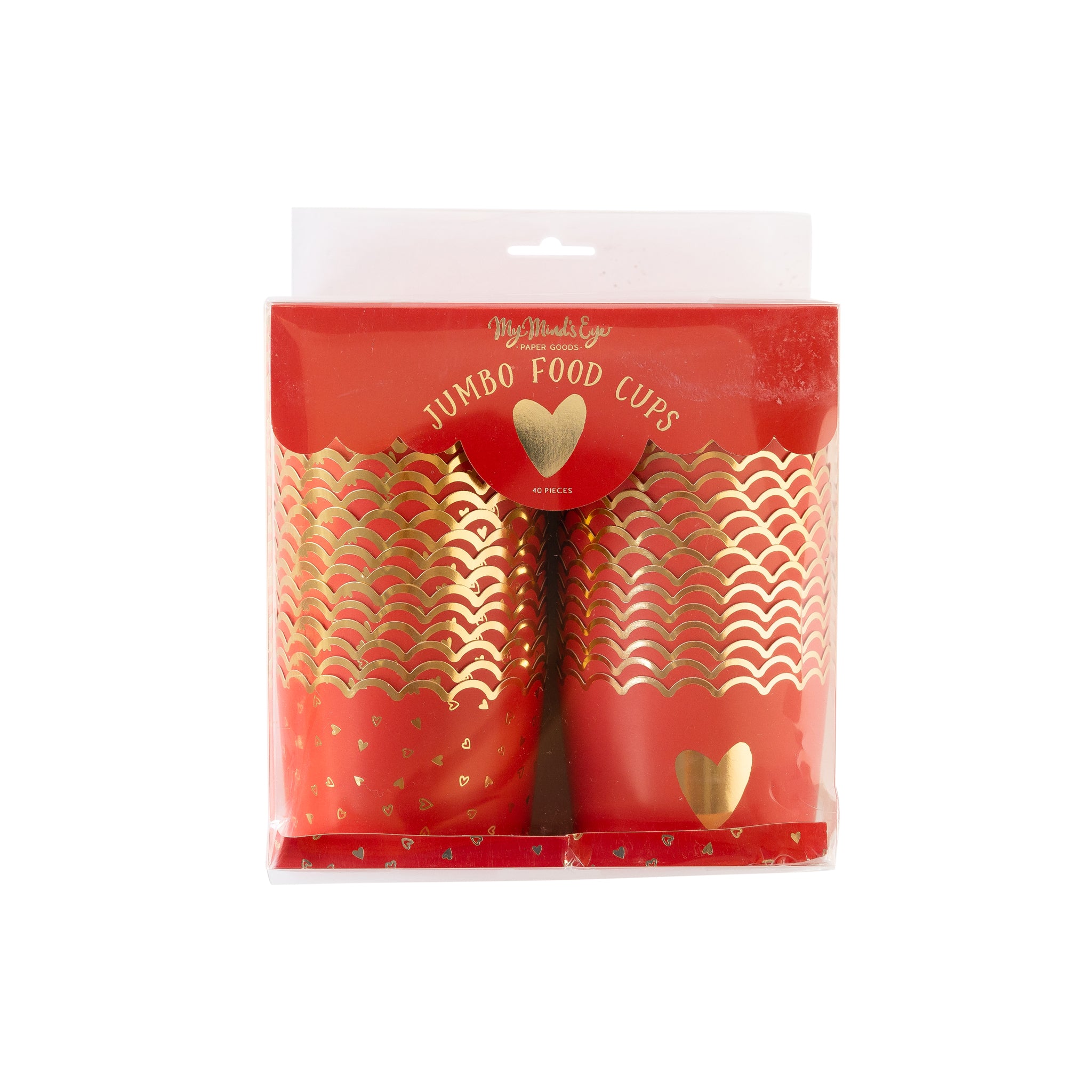 JUMBO Gold Foil Centered Heart Baking/Food Cups.