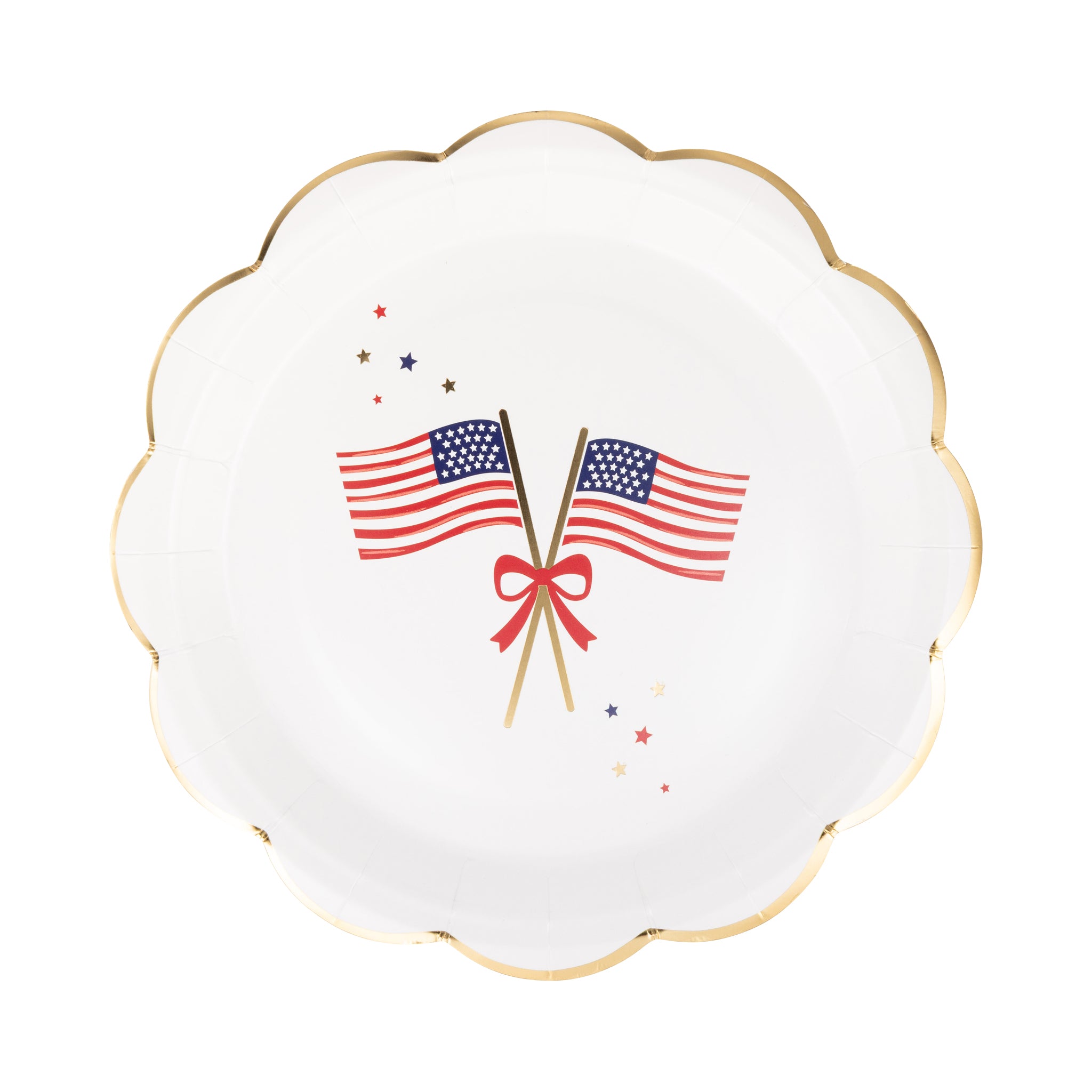 Flags Round Paper Plate (8 ct).