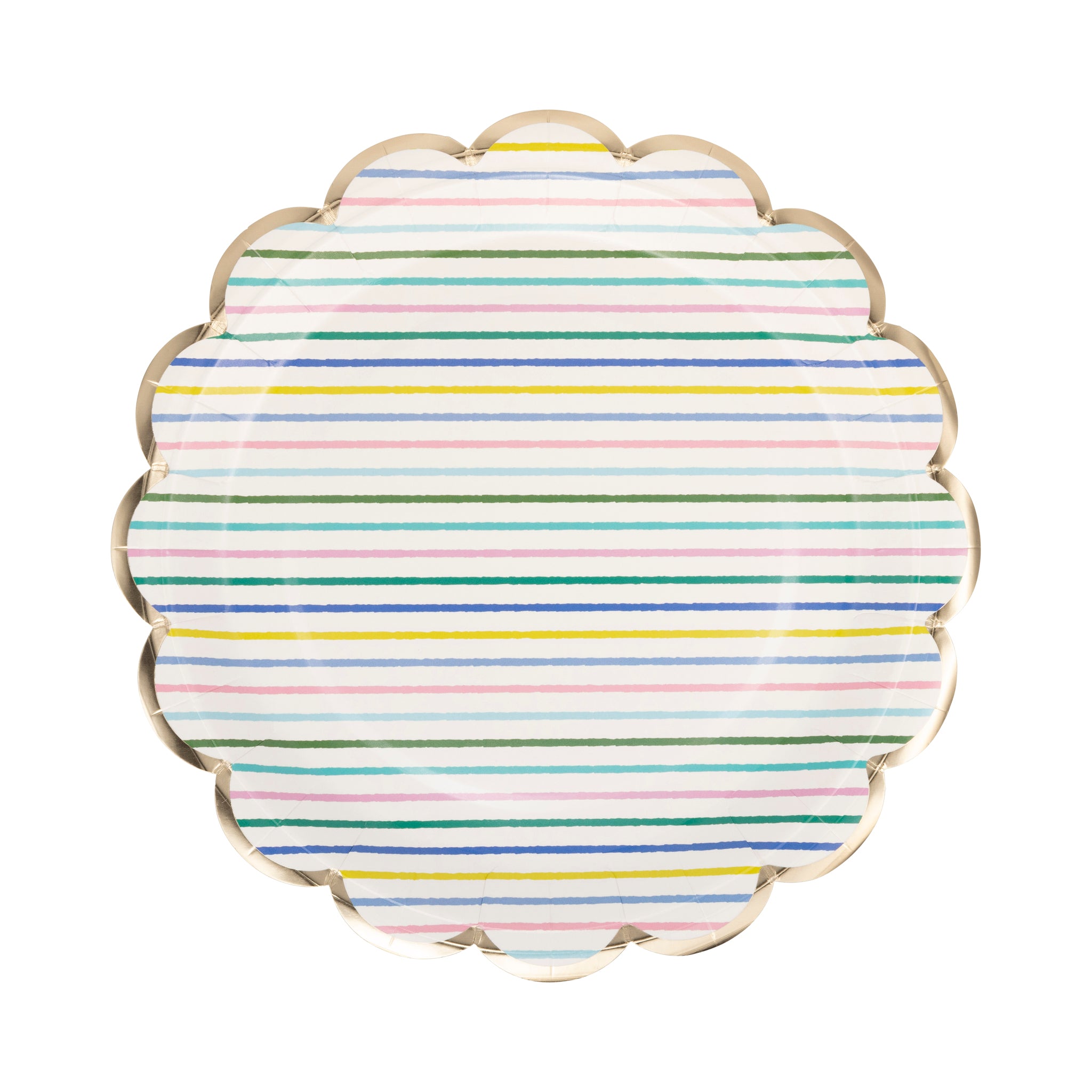 Spring Stripe Paper Plate.