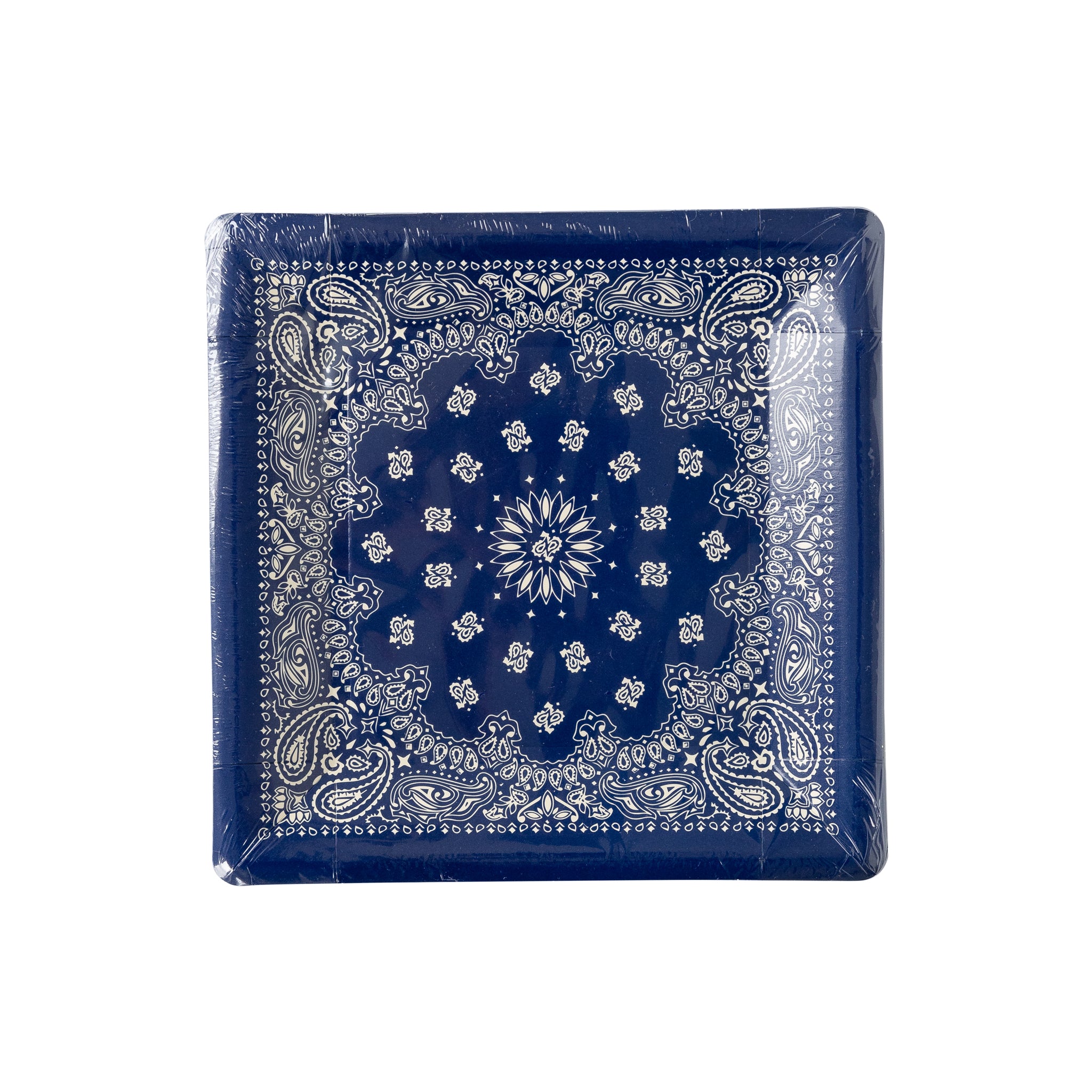 Blue Bandana Paper Plate | My Mind's Eye – My Mind's Eye Paper Goods