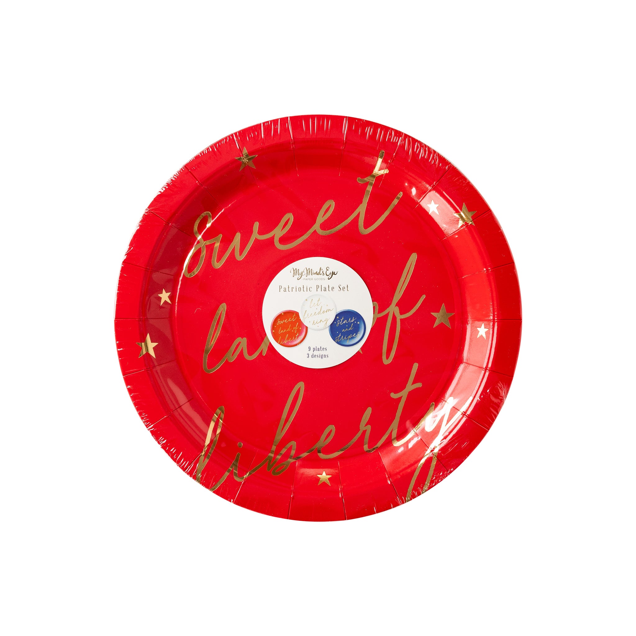Americana Script Paper Plate Set | My Mind's Eye.