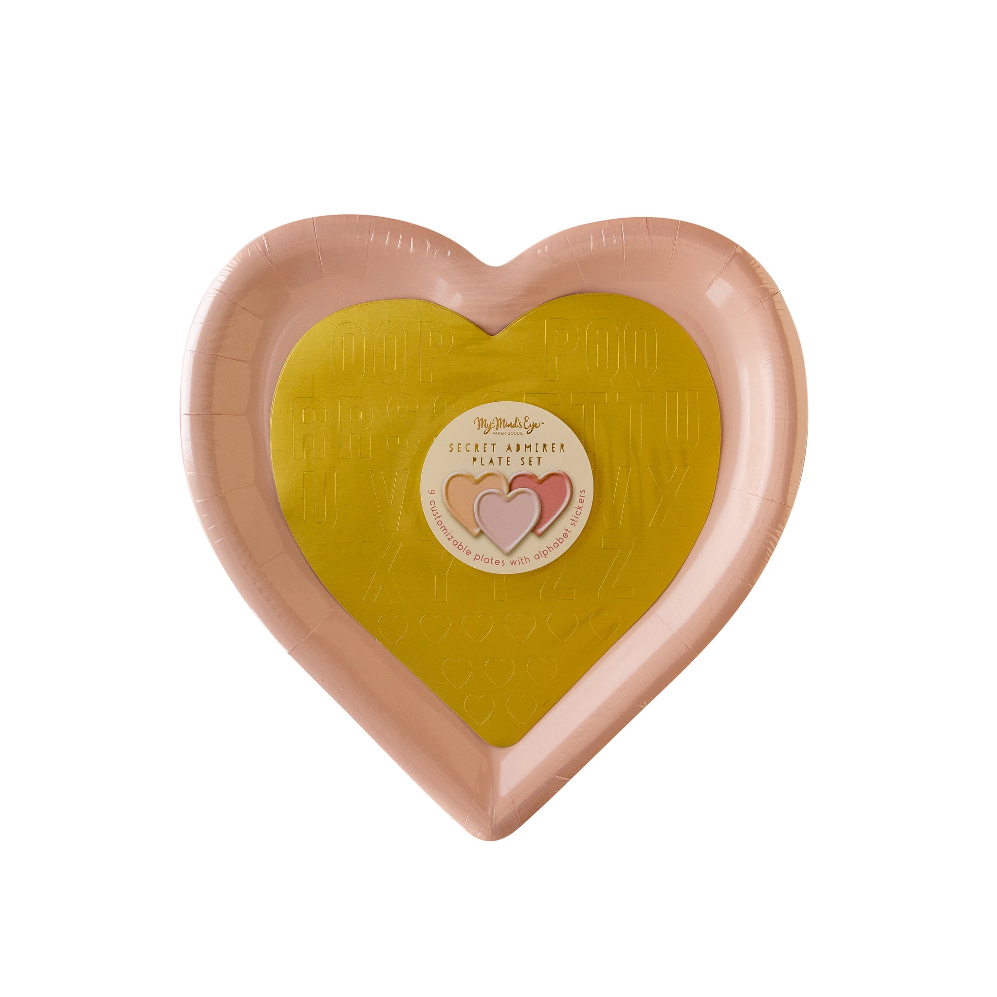 Customizable Heart Paper Plate Set.