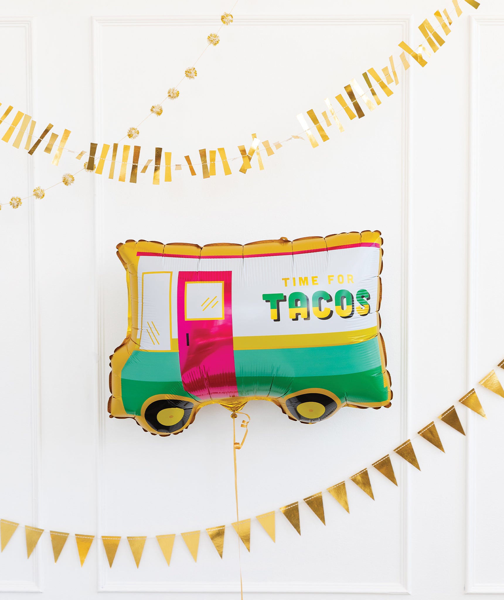 Taco Truck Shaped Mylar Balloon.