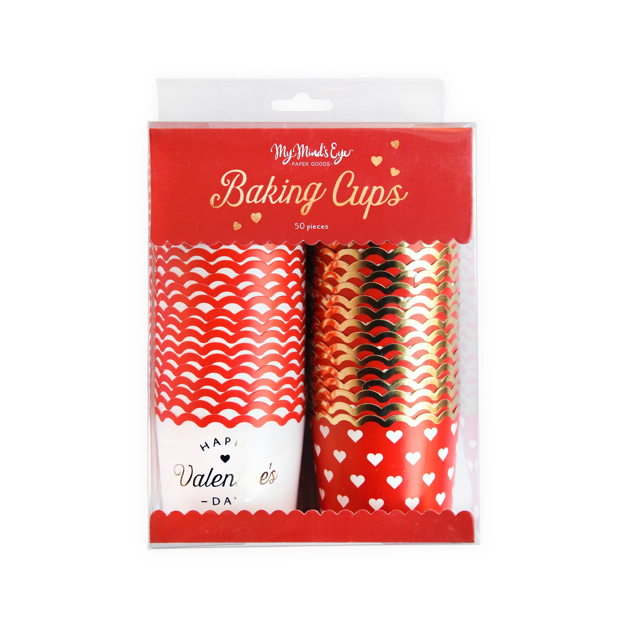 Foiled Hearts Food Cups (50 pcs).