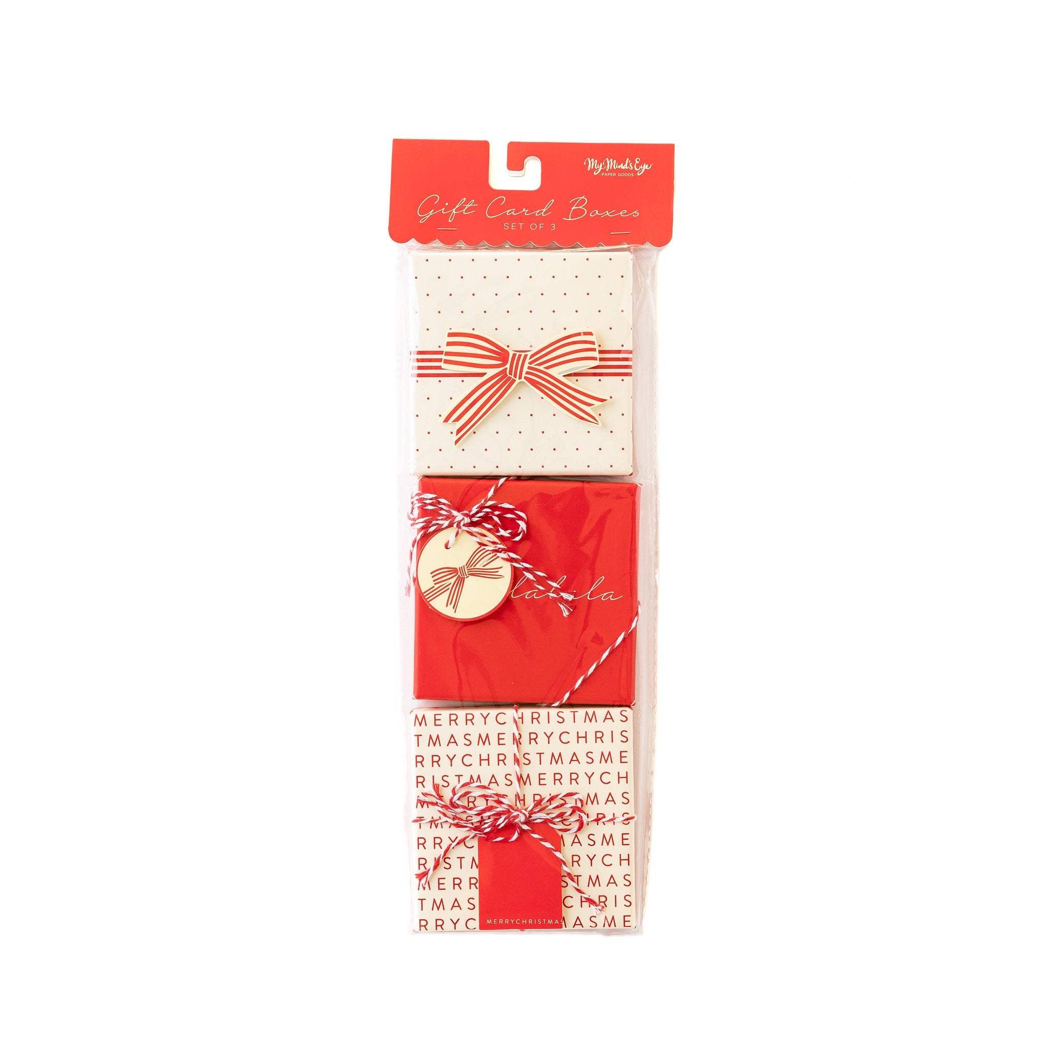 Red Bow Gift Card Boxes.
