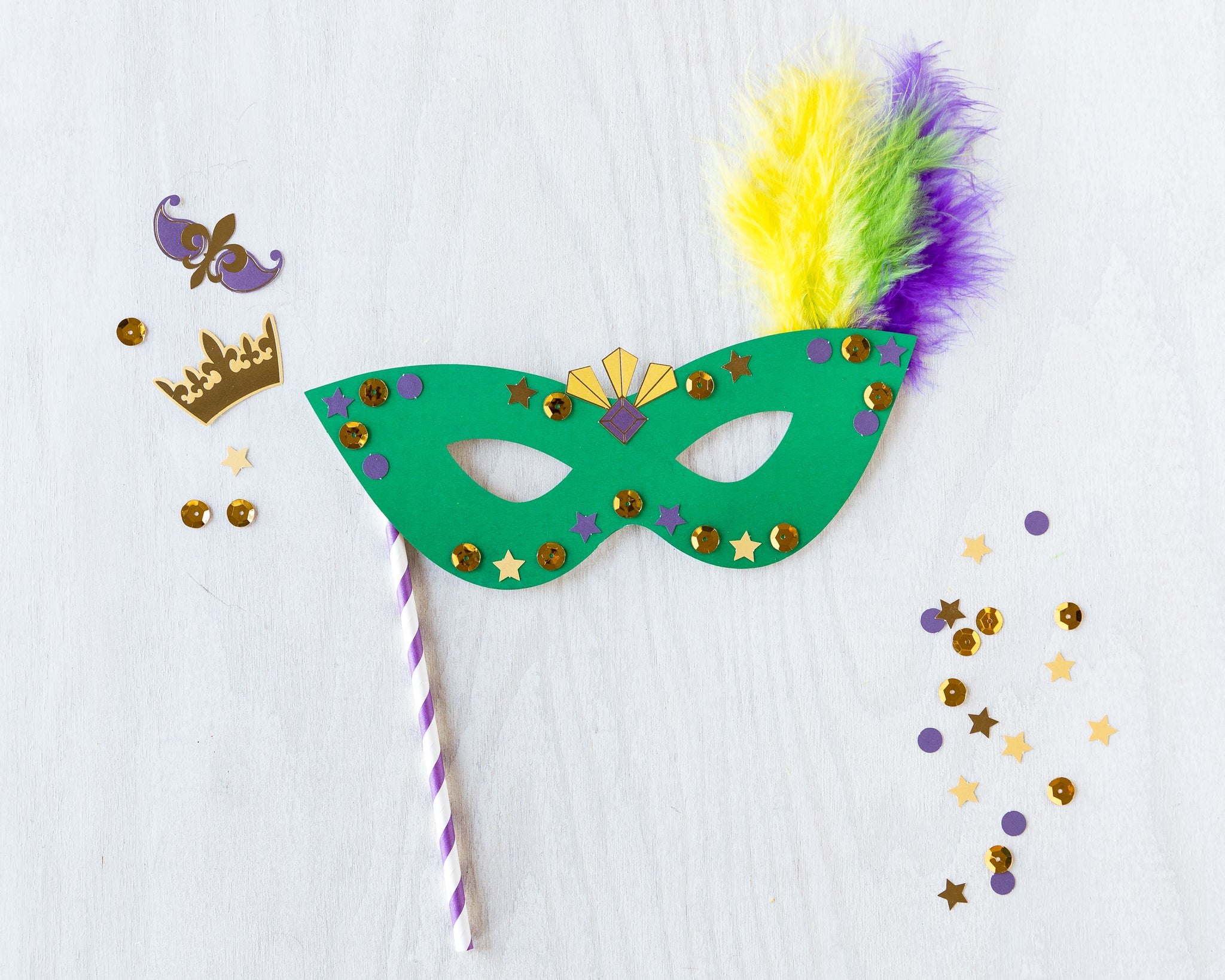 Mardi Gras Mask Craft Kit | My Mind's Eye Paper Goods