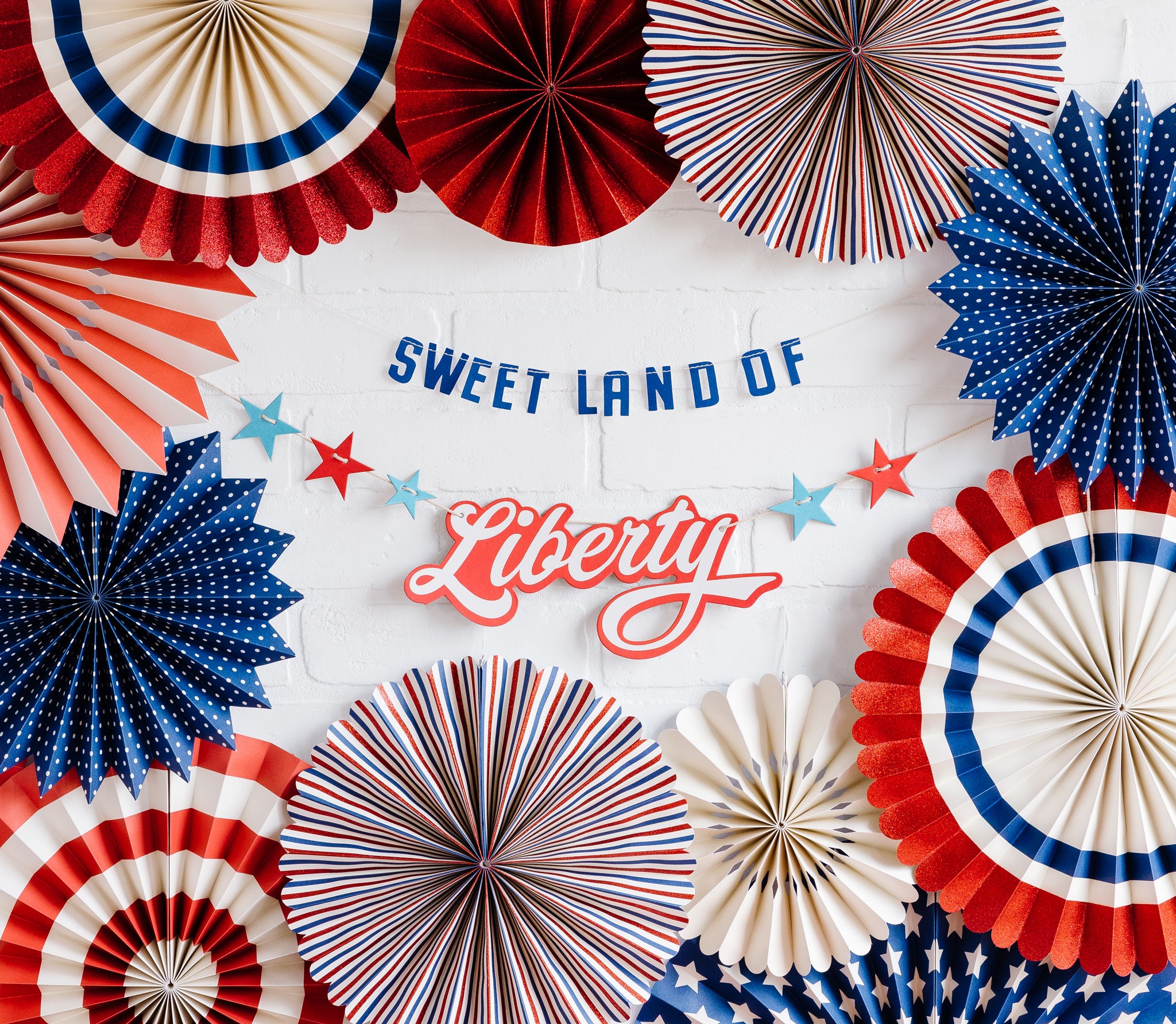 Sweet Land of Liberty Chipboard Banner | My Mind's Eye Paper Goods